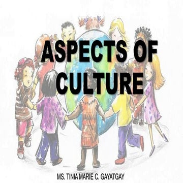 Aspects of Culture - Understanding Culture, Society and Politics | PPTX