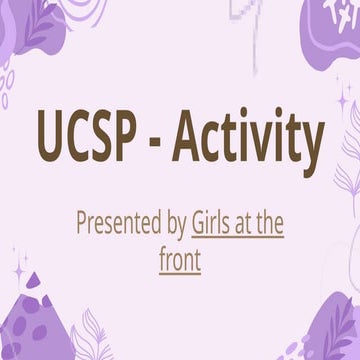 UCSP Activity or interactive games for students | PPTX