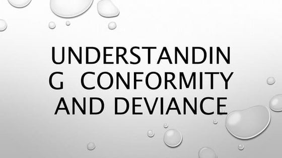 Sociology of Deviance | PPT