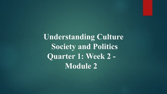 UCSP Module 2 | PDF