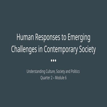 Understanding Culture, Society and Politics Quarter 2 – Module 6 | PPTX
