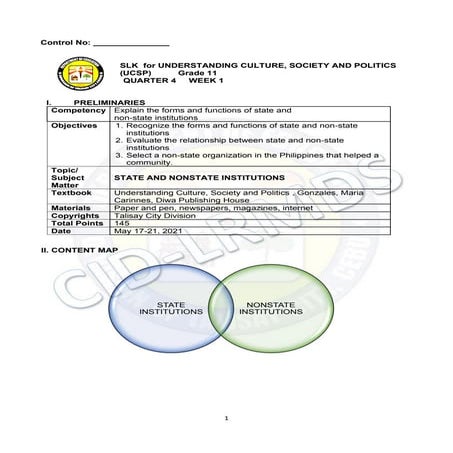 Understanding culture, society, and politics Quarter 4 Week 1 | PDF
