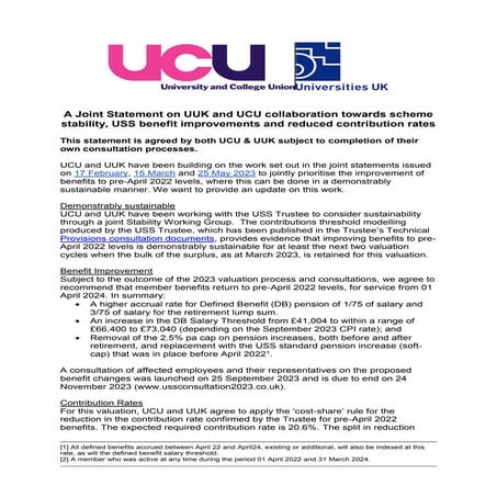 UUK and UCU joint statement | PDF