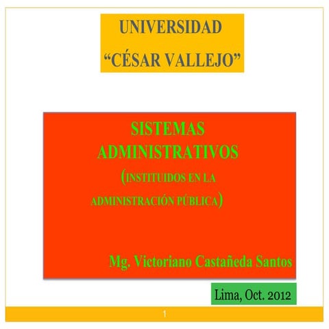Uc vallejo. clase modelo. sist. administrat. okok++ | PPT