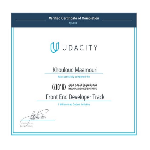 Udacity - Front End Developer Track | PPT