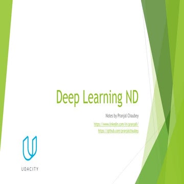 Udacity Deep Learning Notes For Machinepdf Artificial Intelligence Technology And Computing