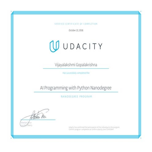My Machine Learning Certificate from Udacity | PDF | Technology & Computing