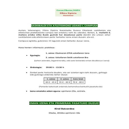 Udako campusa | DOCX