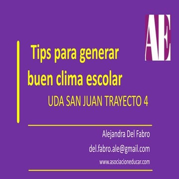 UDA (SJ) CLIMA EMOCIONAL.pdftioos para generar un buen clima emocional ...