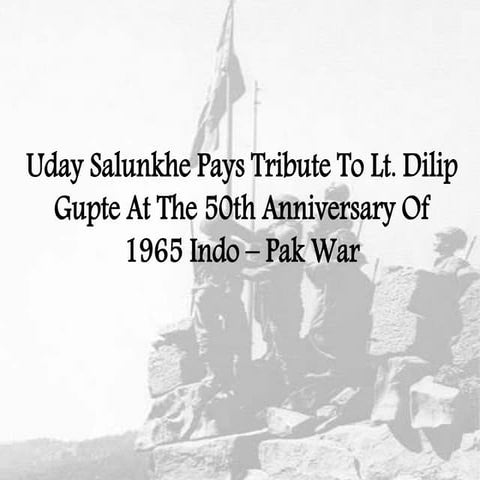 Uday Salunkhe Pays Tribute To Lt. Dilip Gupte At The 50th Anniversary ...