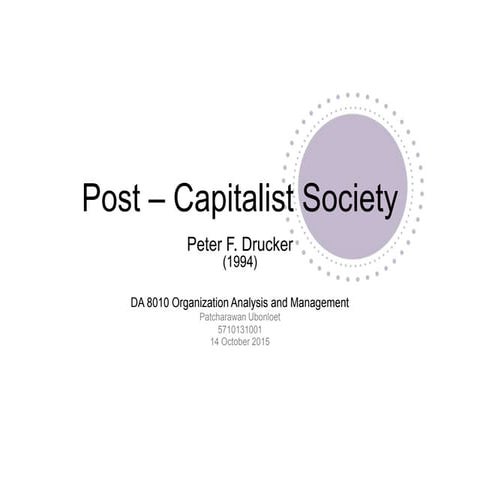 Post – capitalist society | PPTX