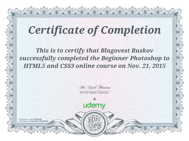 Udemy certificate-responsive-web-development | PDF
