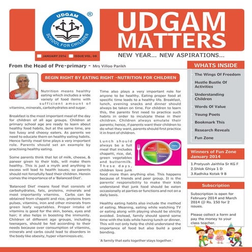 Udgam Matters January 2014 | PDF