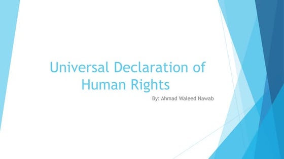 Human rights (Universal Declaration of Human Rights) | PPT