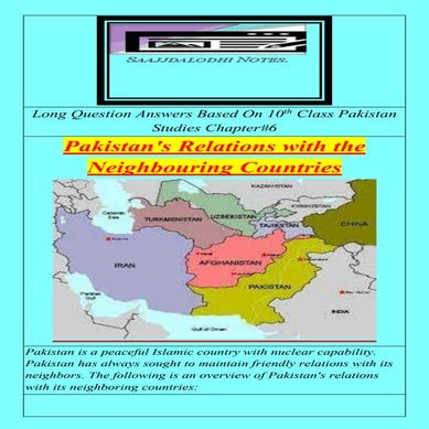 udies Pakistan StudiesPakistan Studies 10.docxLong Question Answers ...