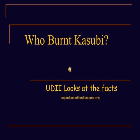 UDII on Kasubi | PPT