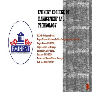 Udiyann Dutta Mordern English Language And Literature Ppt Pptx