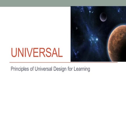 Universal Design - Course Materials | PPT
