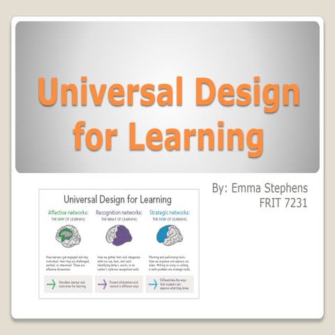 Universal Design for Learning | PPTX