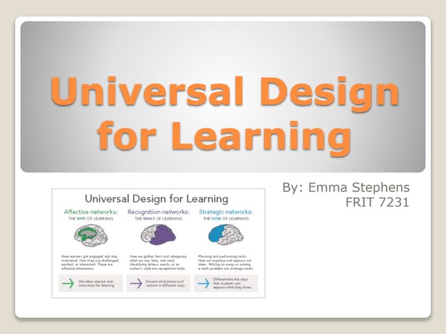 Universal Design for Learning | PPTX
