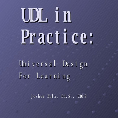 UDL In Practice | PPT