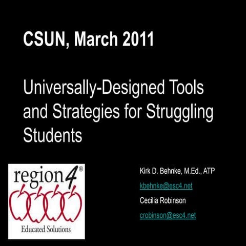 CSUN UDL 2011 | PPT