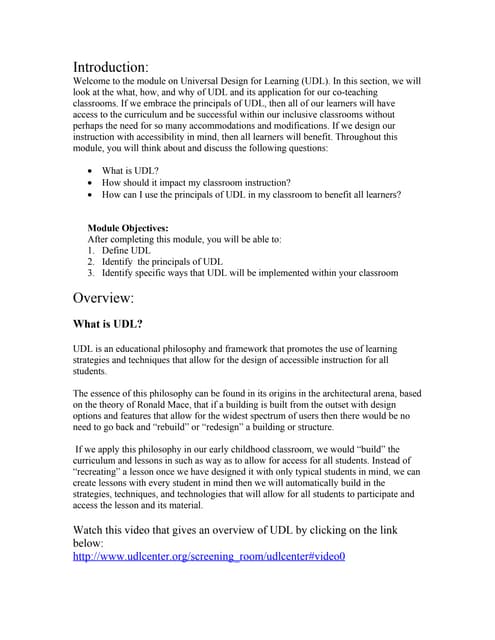 UDL Lesson Plan Subject EnglishGrade First Grade.docx | Educational ...