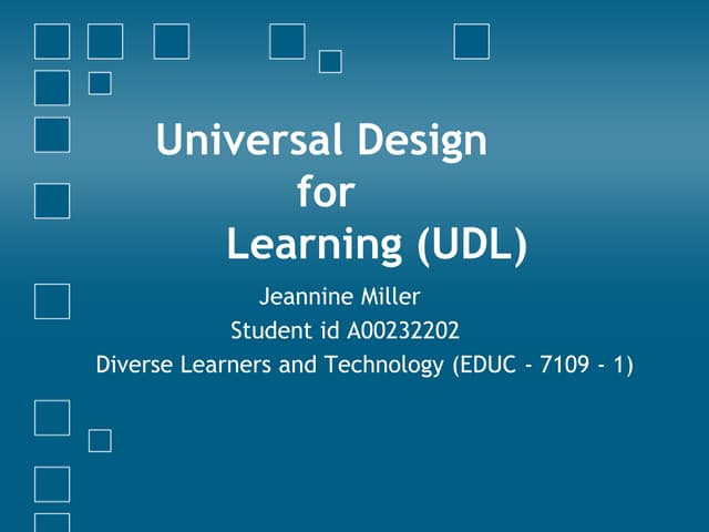 Universal Design for Learning | PPT