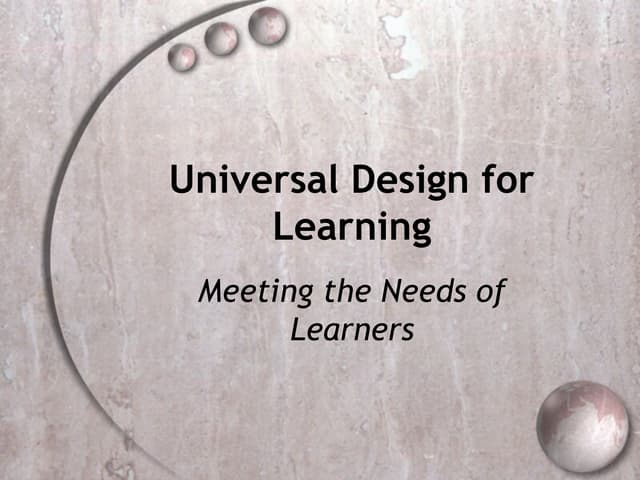 Universal design-for-learning | PPTX