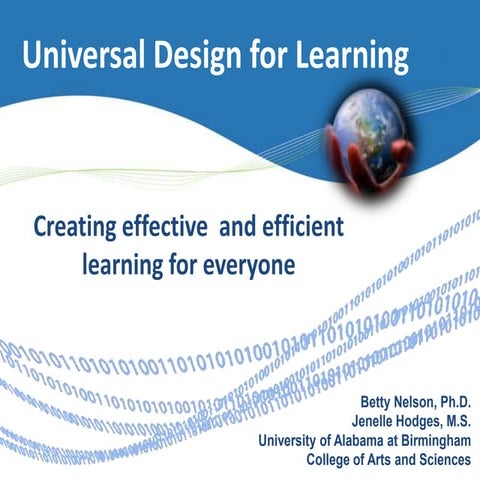 UDL - Creating effective and efficient learning for everyone | PPTX