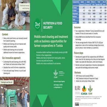 Mobile seed cleaning and treatment units as business opportunities for ...
