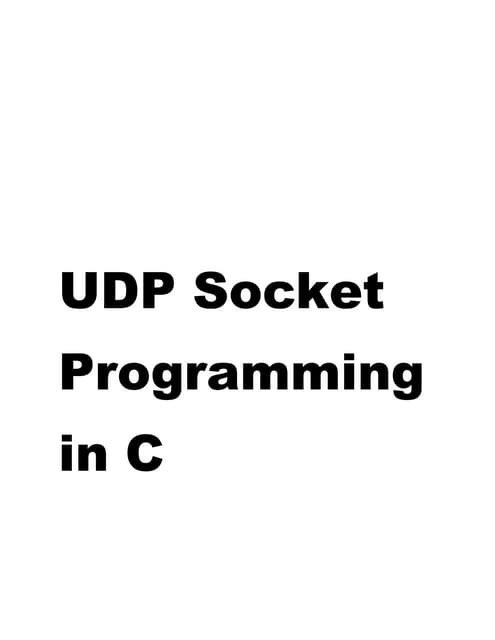 Udp socket programming(Florian) | DOCX Udp socket programming(Florian) | DOCX