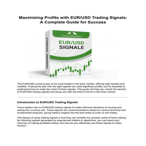 Making Money with EUR/USD Trading Signals | PDF