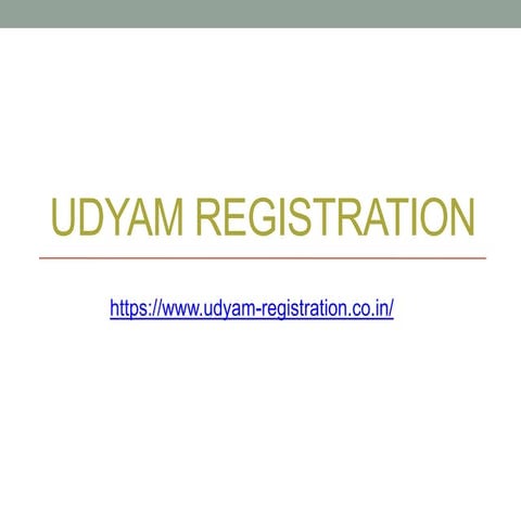Udyam registration | PDF