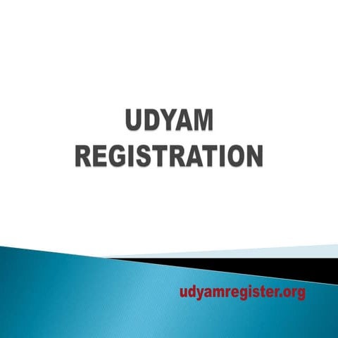 Udyam registration ppt | PPTX