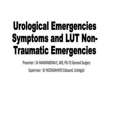 Urological Emergencies | PPTX