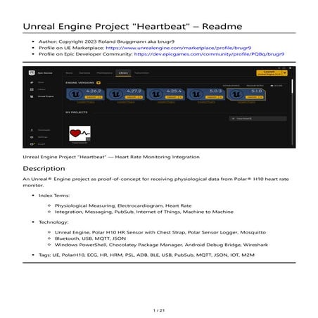 Unreal Engine IoT Project: Heartbeat | PDF