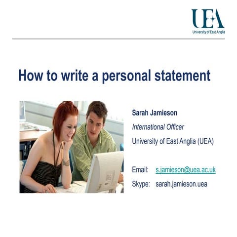 How to write a personal statement | PPTX