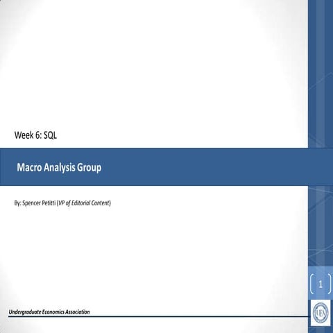 Sql Workshop Ppt 