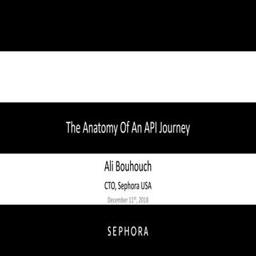 APIdays Paris 2018 - Anatomy of an API Transformation Journey Ali Bouhouch, CTO, Sephora | PDF