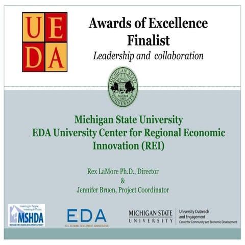 UEDA 2015 Awards of Excellence - Leadership & Collaboration - MSU EDA ...