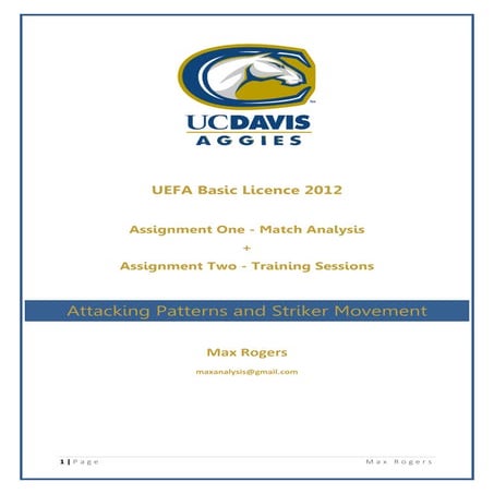 UEFA B Licence Assignment One & Two - Max Rogers | PDF