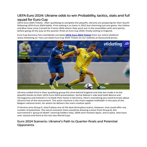 Ukraine Vs Belgium Ukraine Euro 2024 Squad Rebrov's Selections Revealed ...