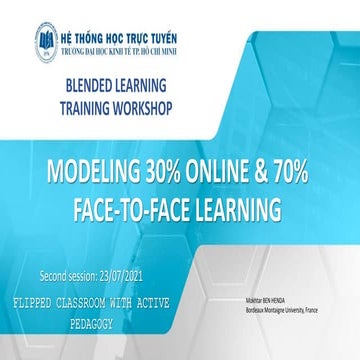 Modeling 30% online & 70% face-to-face learning | PPT