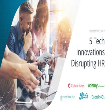 5 Tech Innovations Disrupting HR Tech Stack | PPT