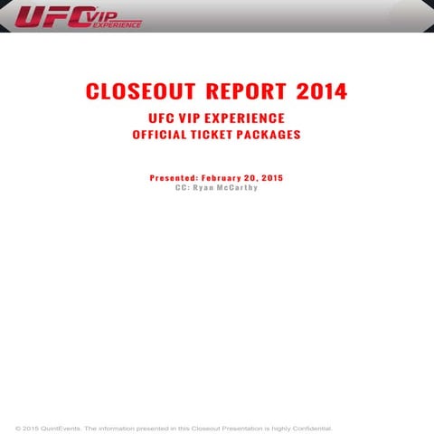 UFC Executive Summary Closeout Report | PDF