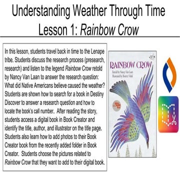 Lesson 1 understanding weather through time (rainbow crow) | PPT