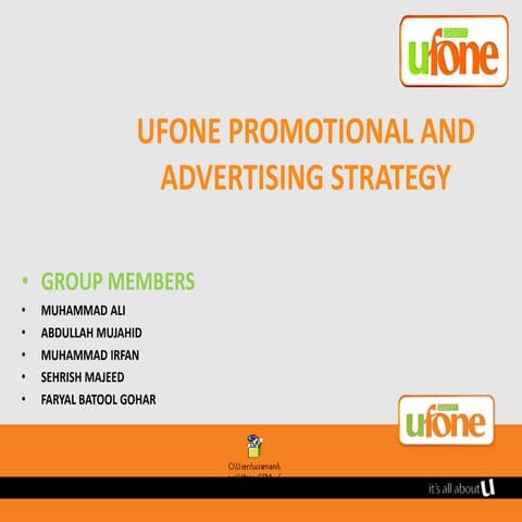Ufone/QAU/STRATEGY/TELECOM/BEST/NEW | PPTX