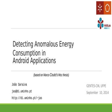 Detecting Anomalous Energy Consumption In Android Applications Pdf Computer Software And