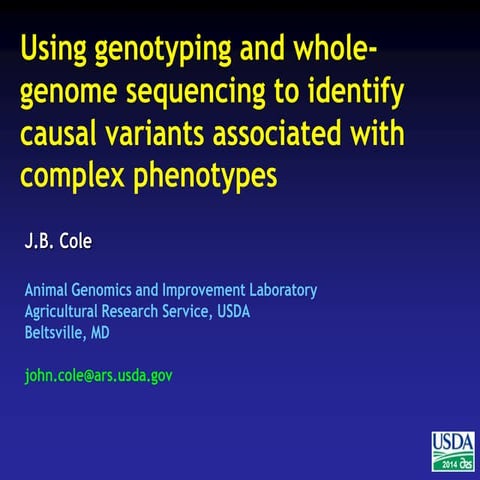 Genomic Selection in Dairy Cattle | PPTX